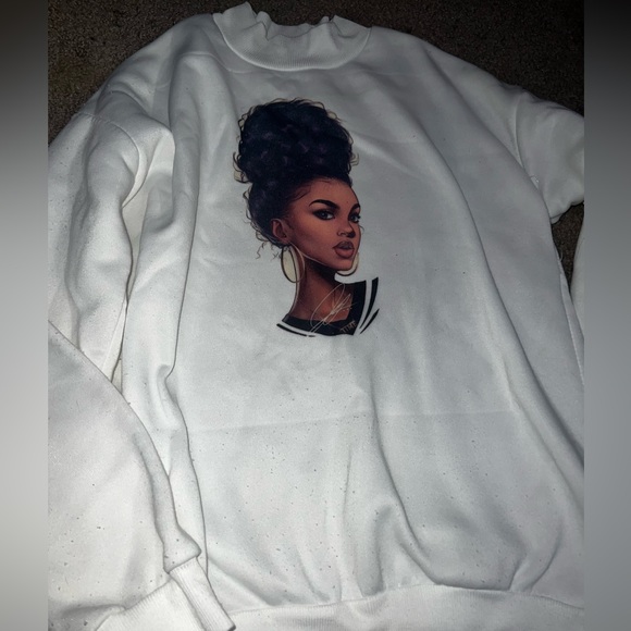 Tops | Baddie Print Long Sleeve Sweatshirt | Poshmark